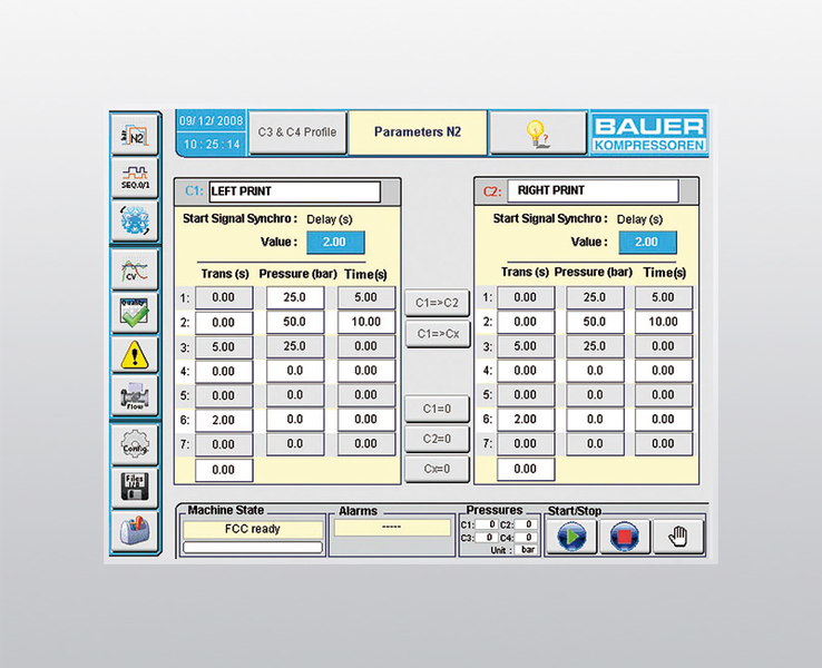 FCC 6 – Control panel for gas injection technology from 5 to 400 bar
